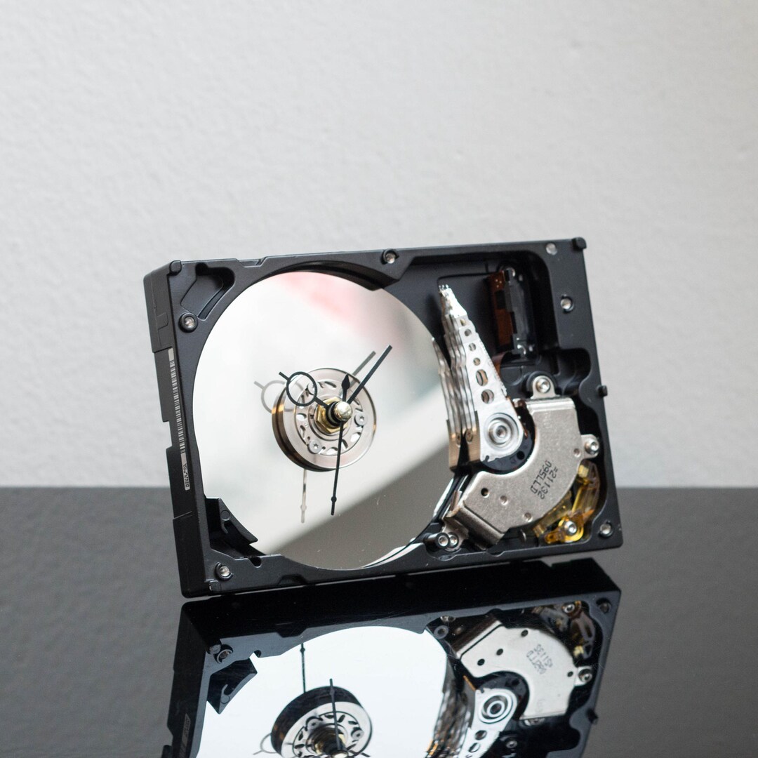 Hard Drive Clock - Unique Desk Clock - Industrial Clock - Modern Clock ...