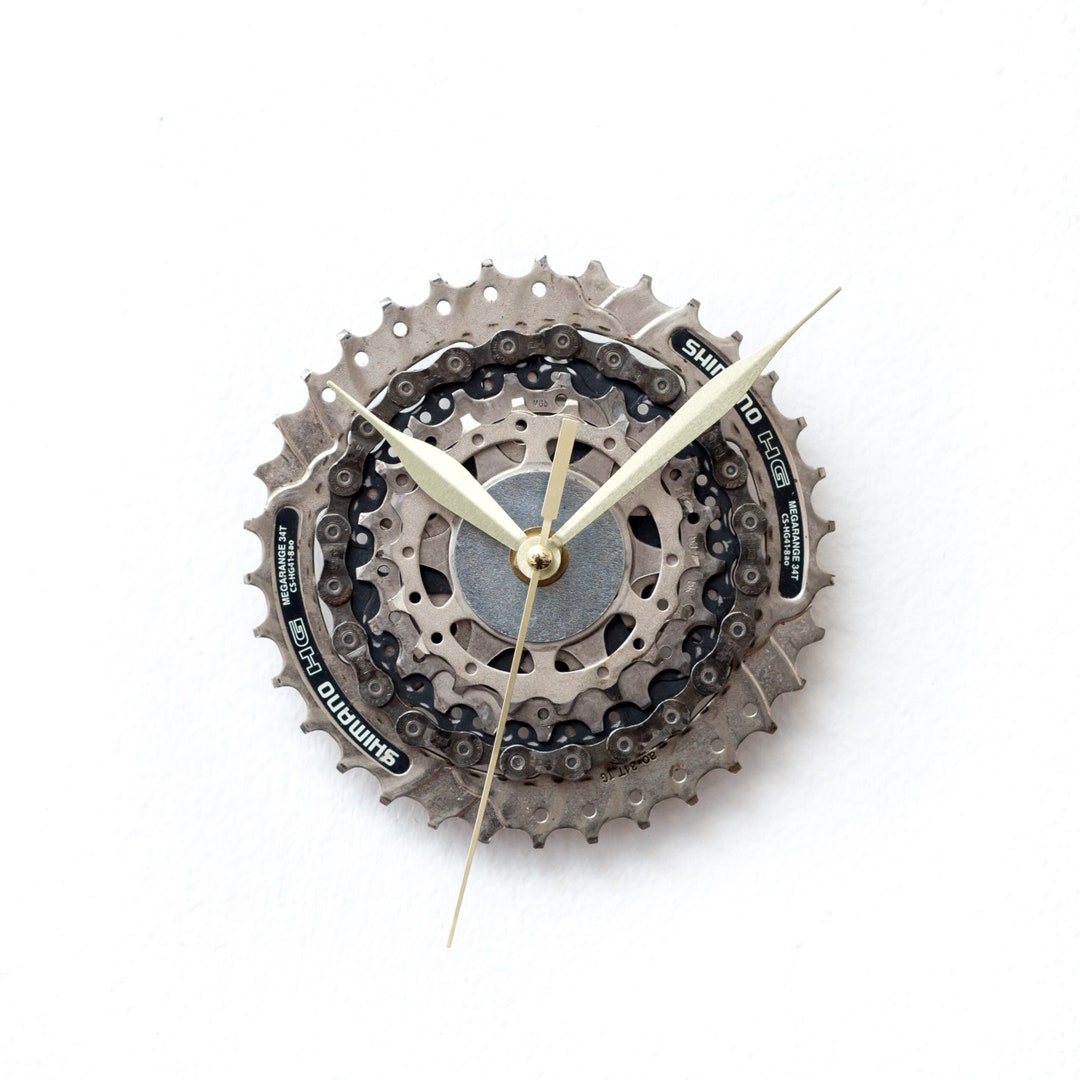 Metal Bike Gear Clock Unique Bike Clock Small Steampunk Wall - Etsy