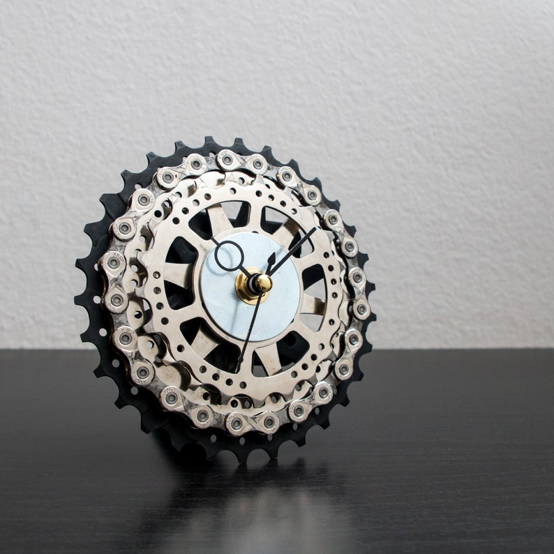 Cool Desk Clock made out of Bike Gears Gift Idea for Cyclist | Etsy