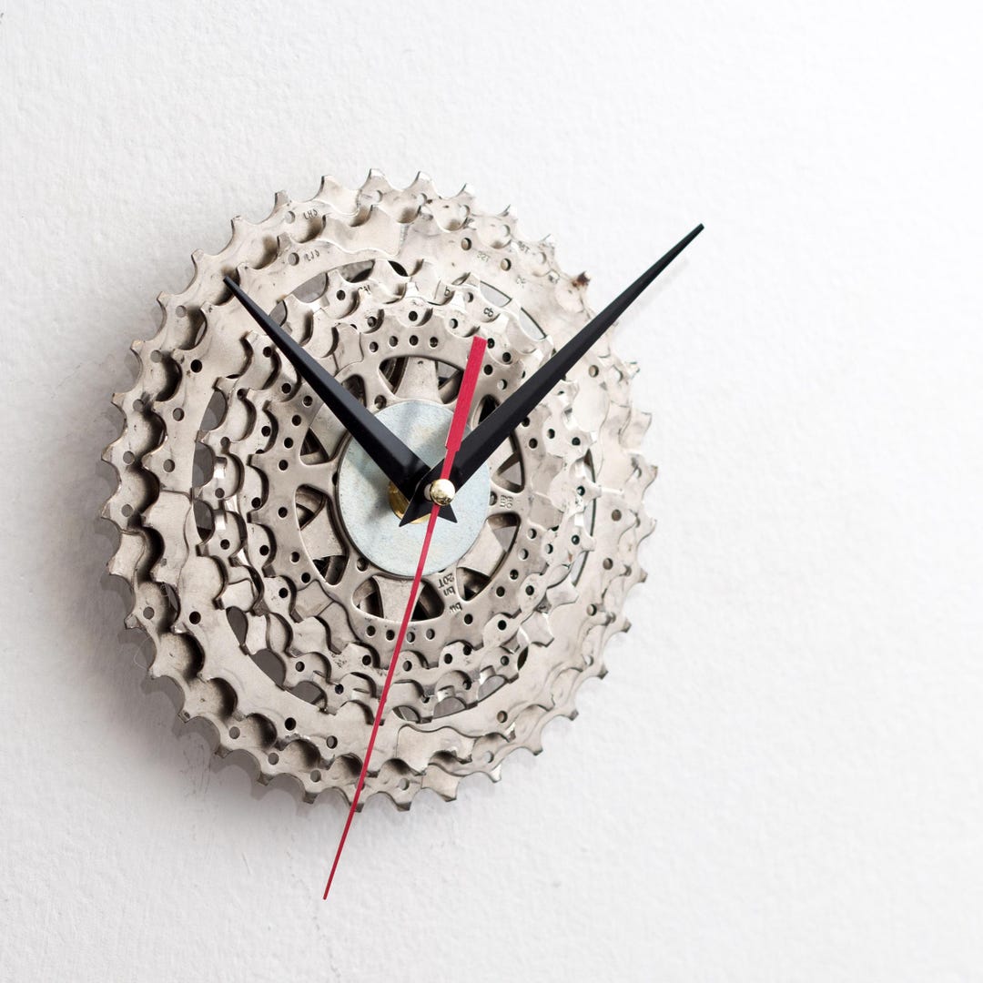 Metal Bike Gear Clock, Unique Bike Clock, Small Steampunk Wall Clock - Etsy