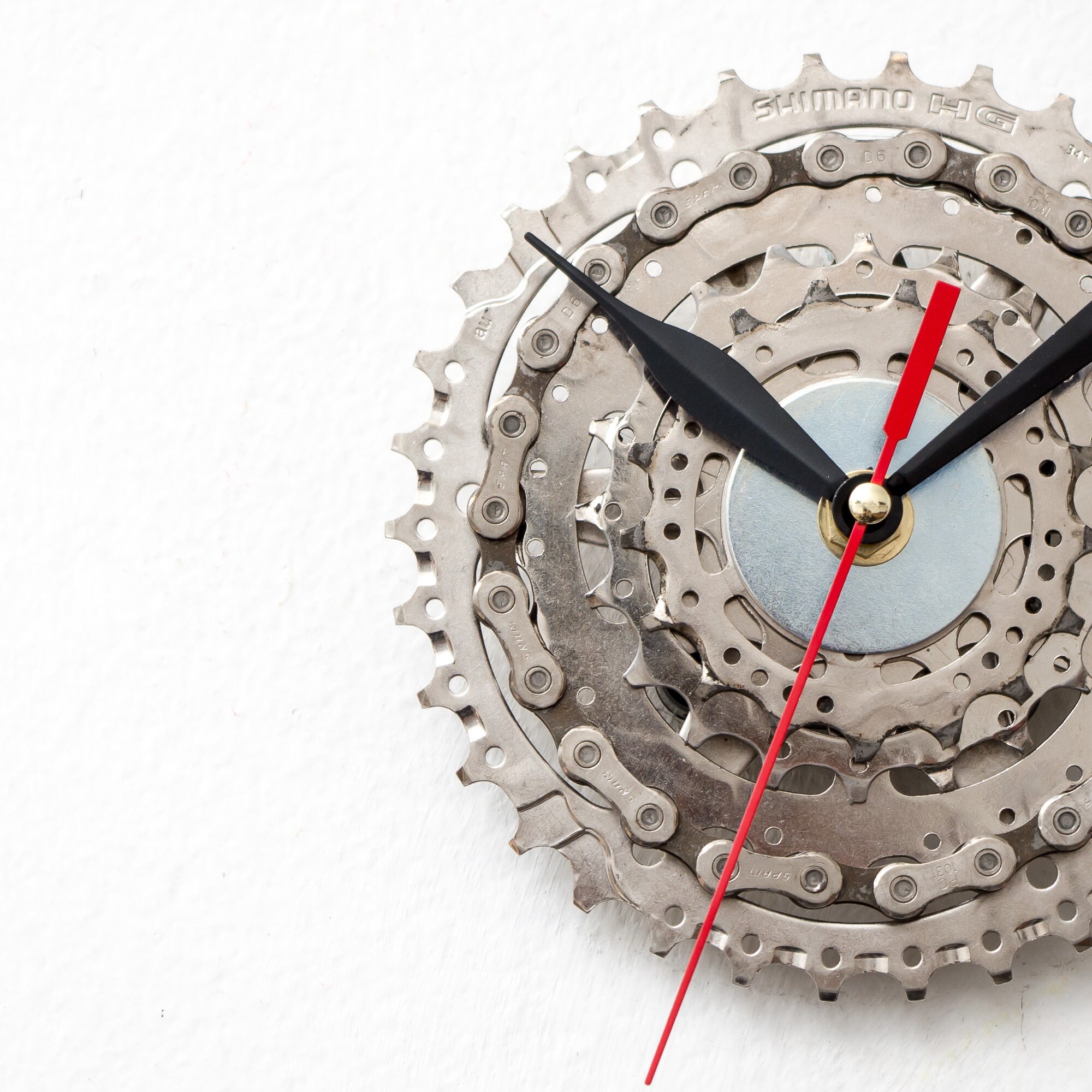 Steampunk Wall Clock Clock made out of Recycled Bicycle Gears | Etsy