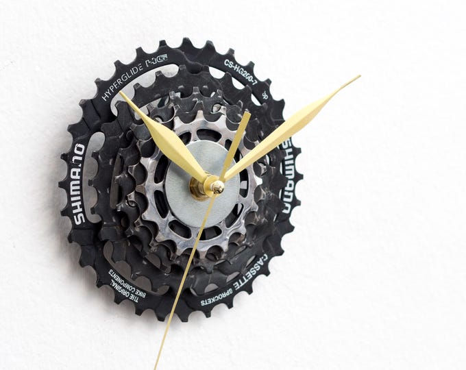 Bicycle Clock, Steampunk Bike Gear Clock, Bicycle Gear, Wall Clock ...