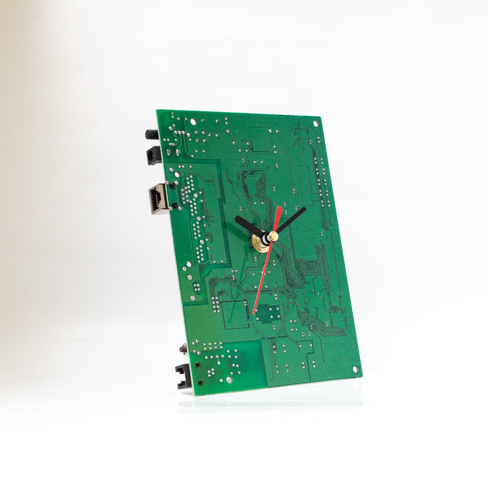 Green Circuit Board Clock, Boyfriend Gift, Father Gift, Small Desk ...