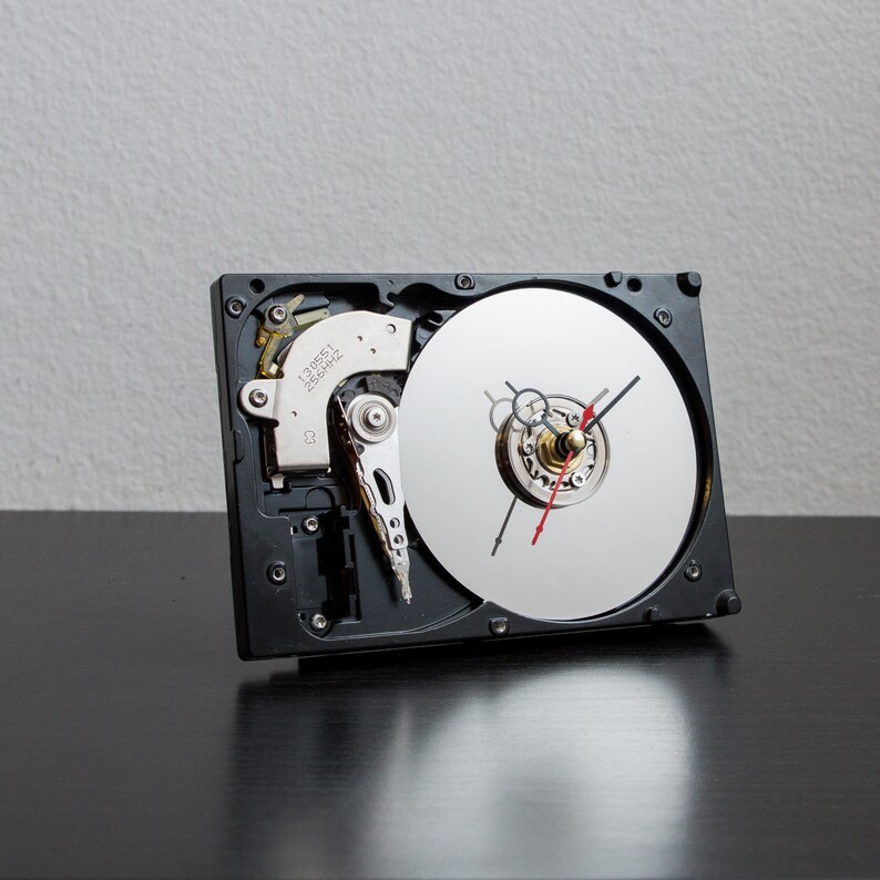 Hard Drive Clock Unique Desk Clock Industrial Clock | Etsy