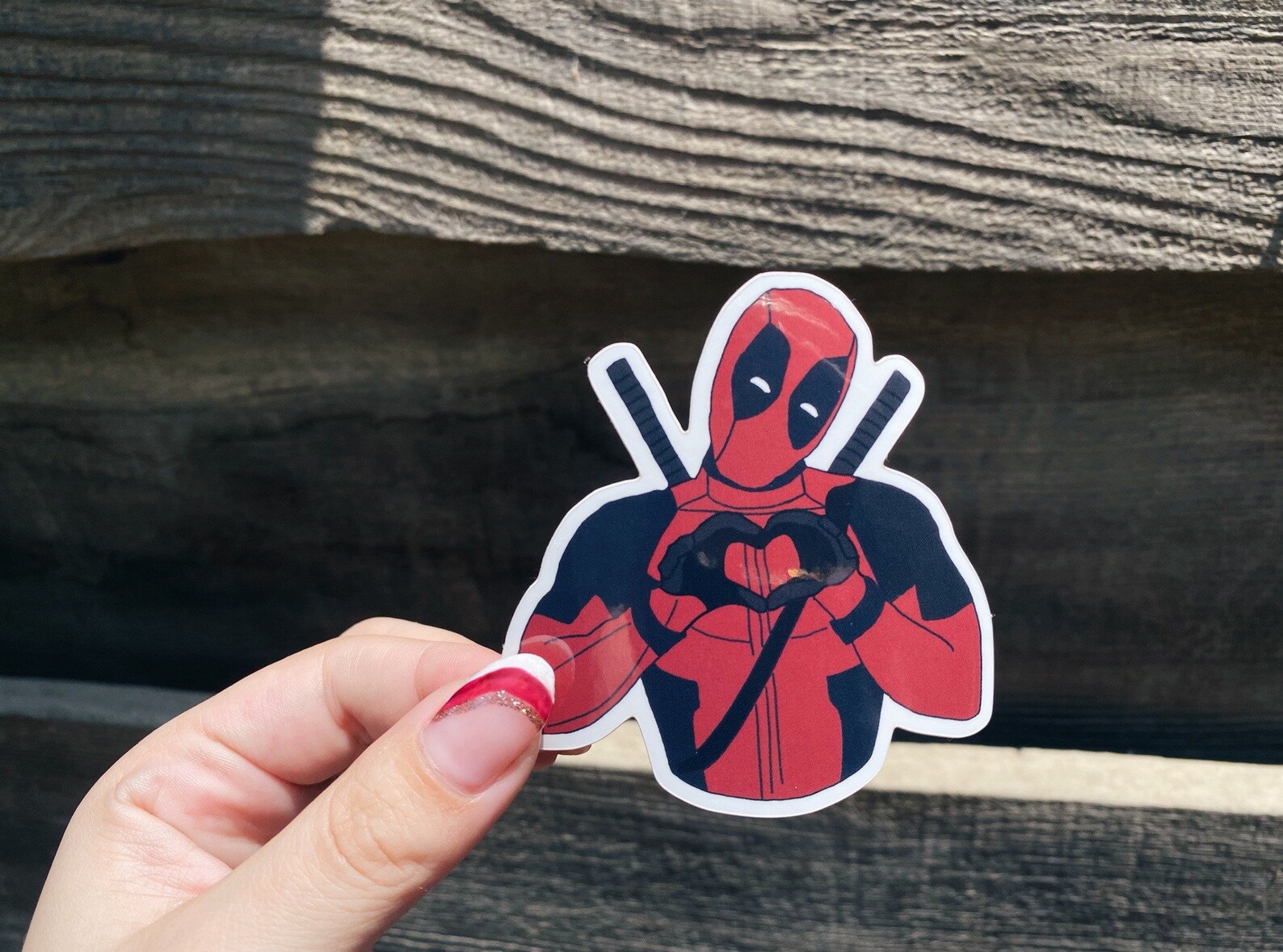 Deadpool Vinyl Sticker - Deadpool Heart Vinyl Sticker - Stickers for ...