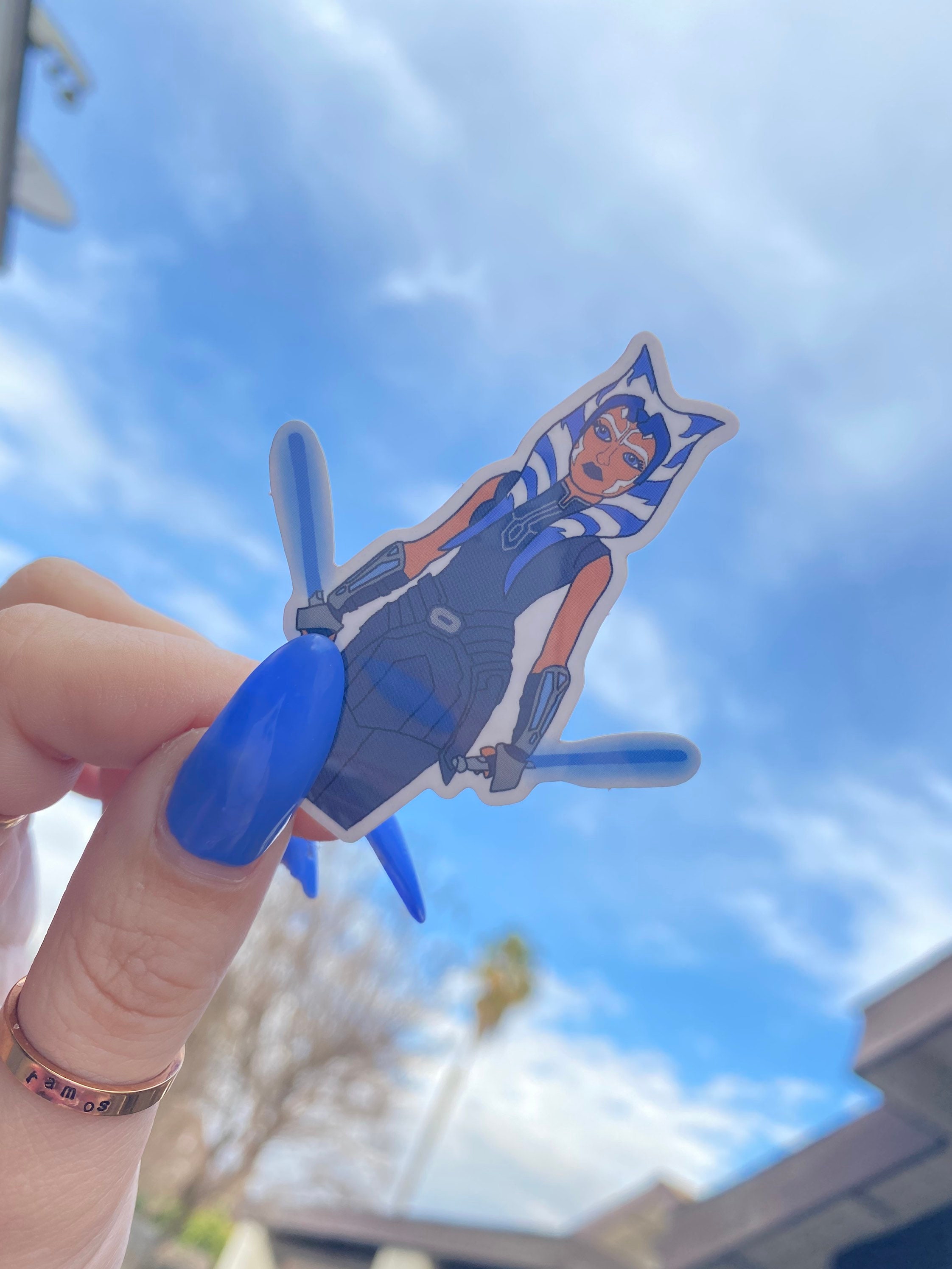 Ahsoka Tano Vinyl Sticker Star Wars Sticker Disney Sticker | Etsy