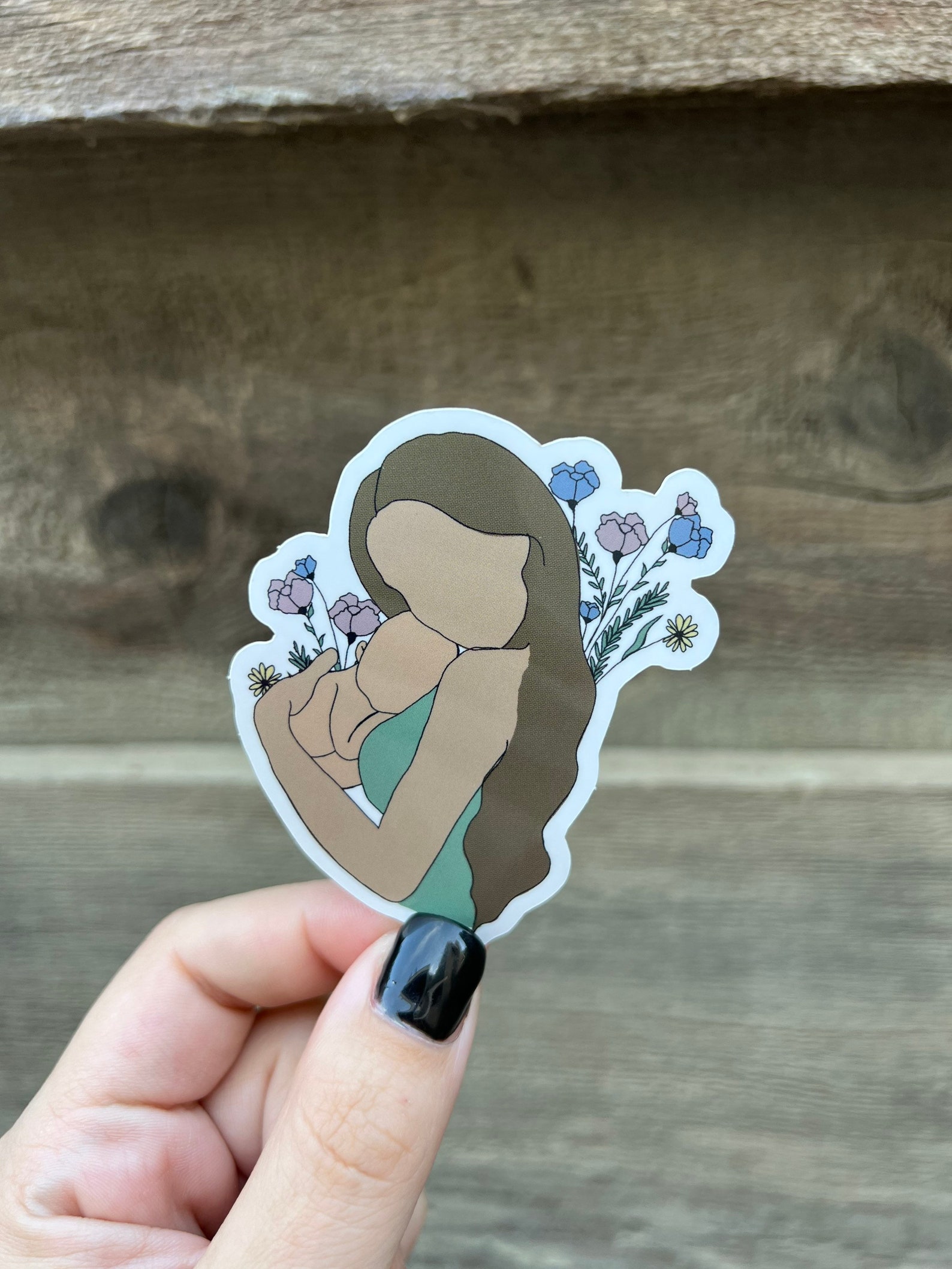 Mama and Baby Waterproof Sticker – Motherhood Art - Etsy