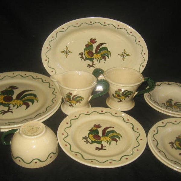 Rooster Dinnerware - Etsy