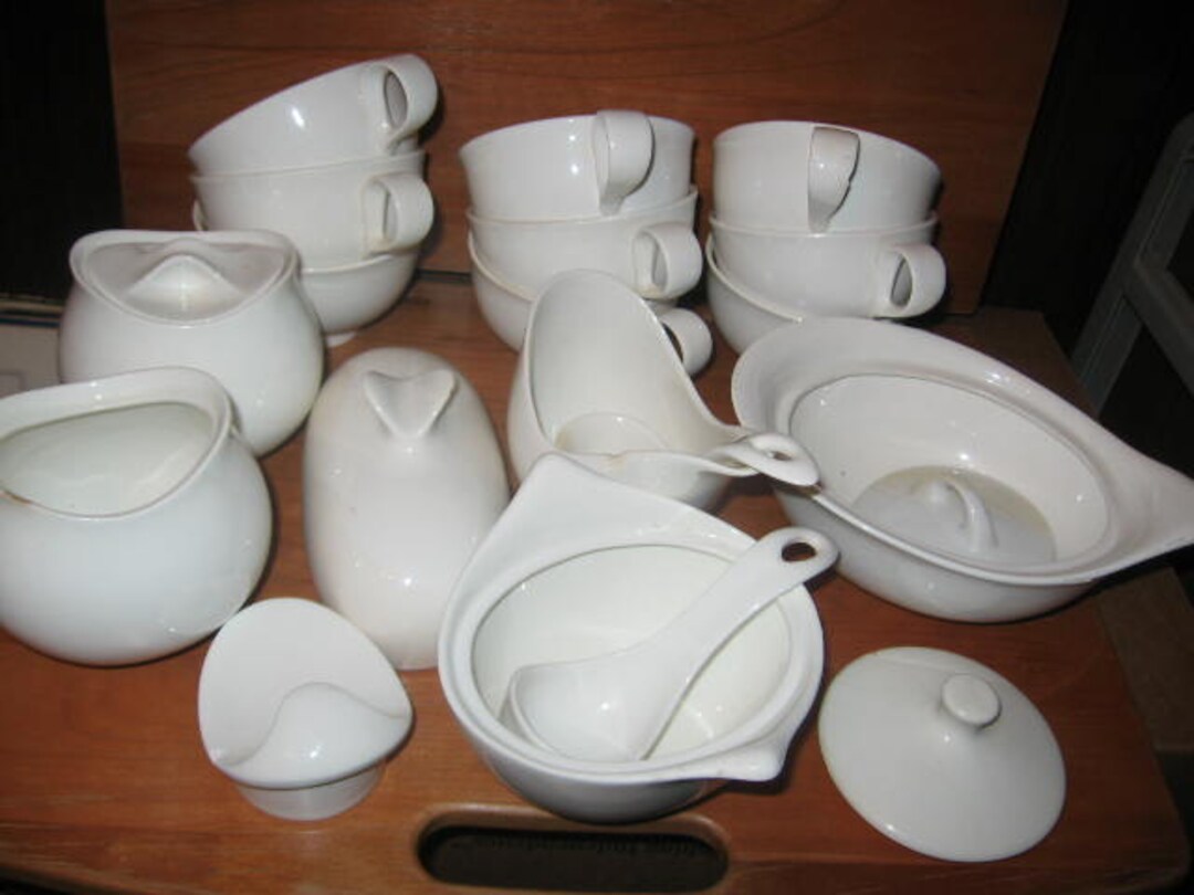 Eva Zeisel White Stoneware China Set: Mid-century Modern Dishes - Etsy