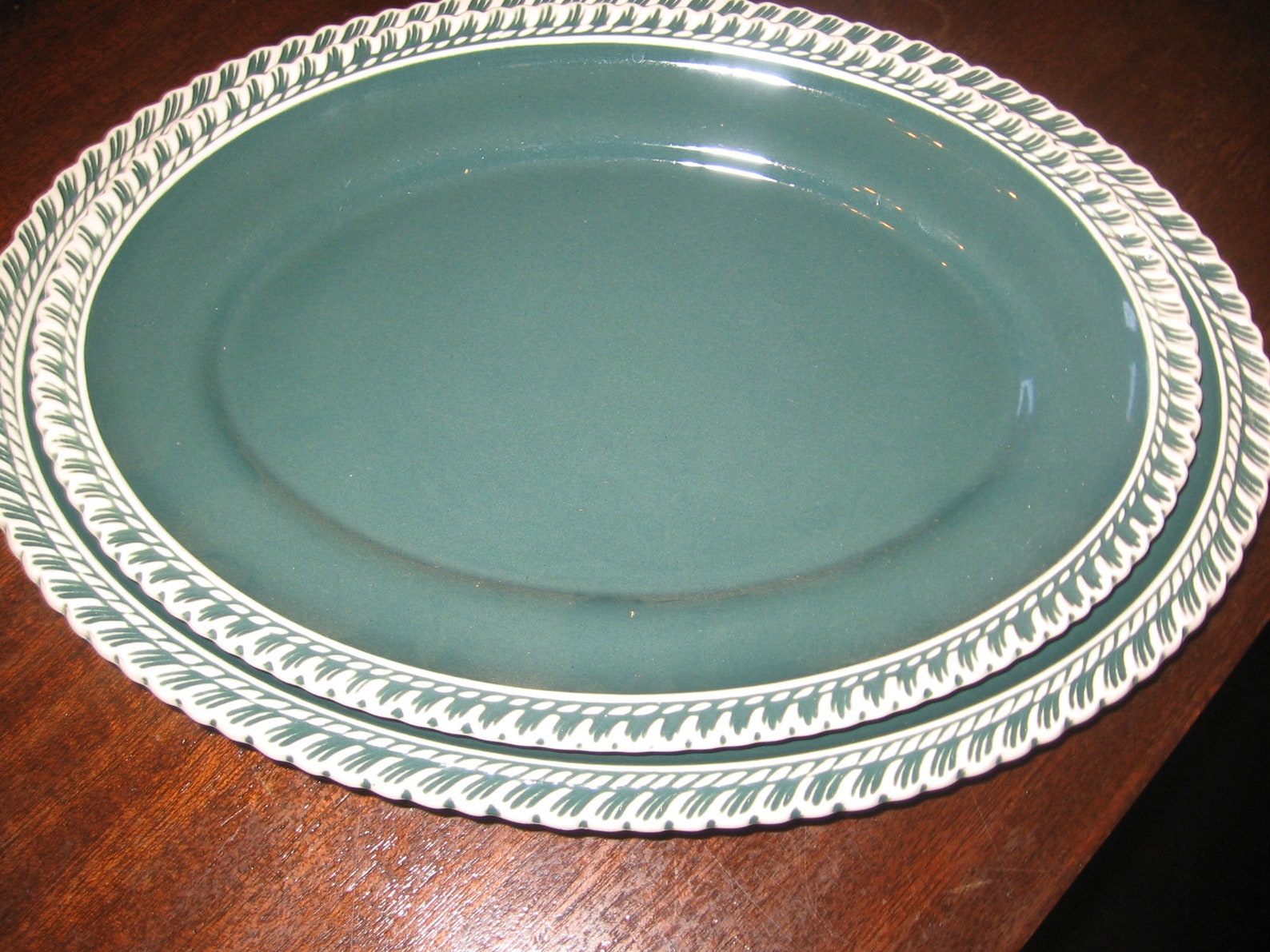Vintage Harker Corinthian Dark Teal Dinnerware: Mid Century Serving ...