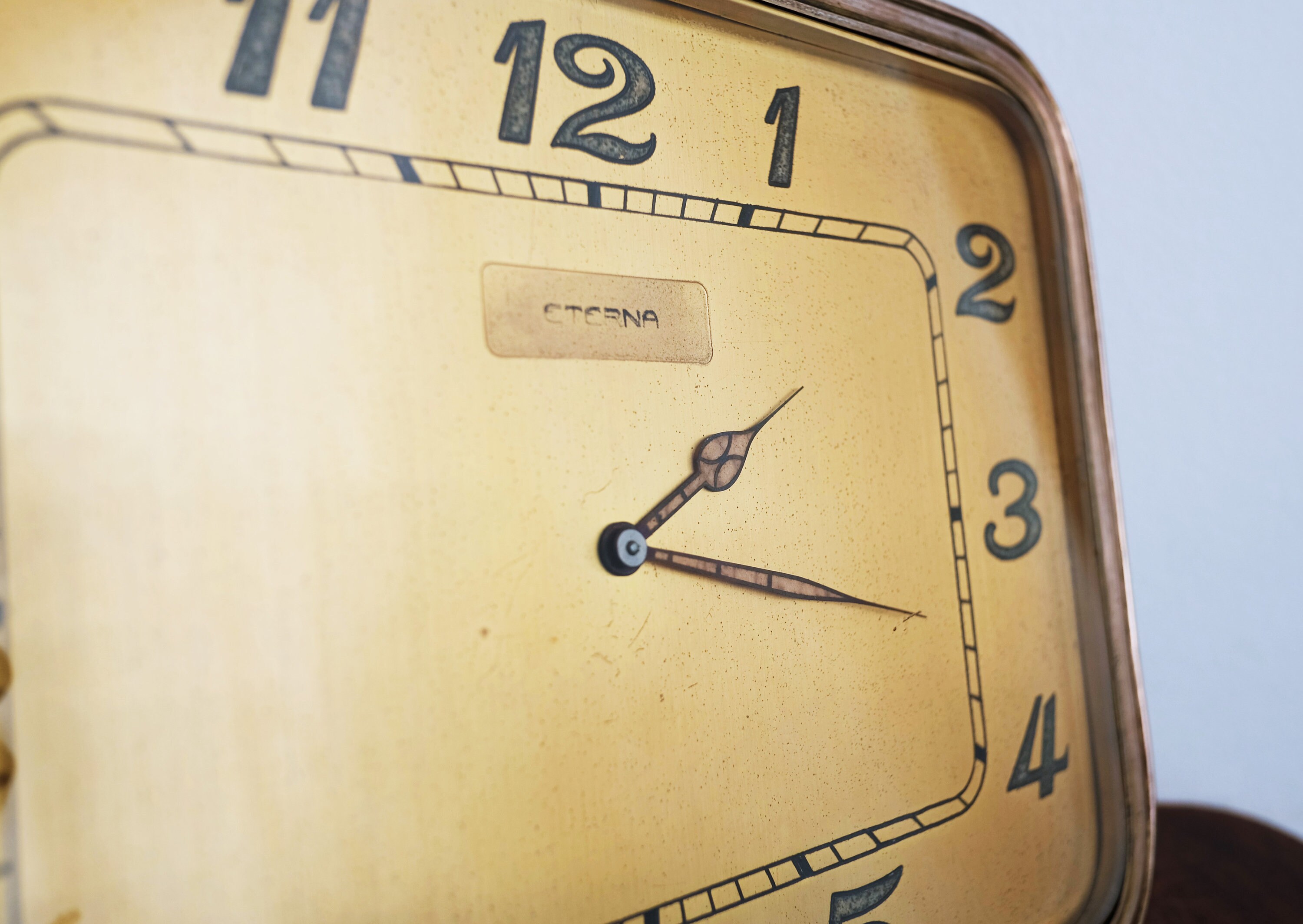 1930's Art Deco 'ETERNA' Brass Table Clock With - Etsy UK
