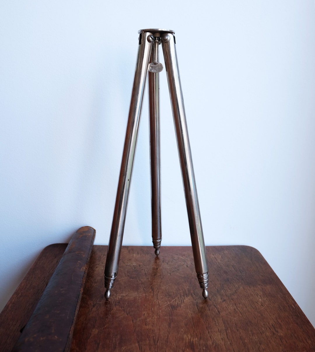Antique French Camera Tripod in Leather Case by E.G. Soltmann - Paris ...