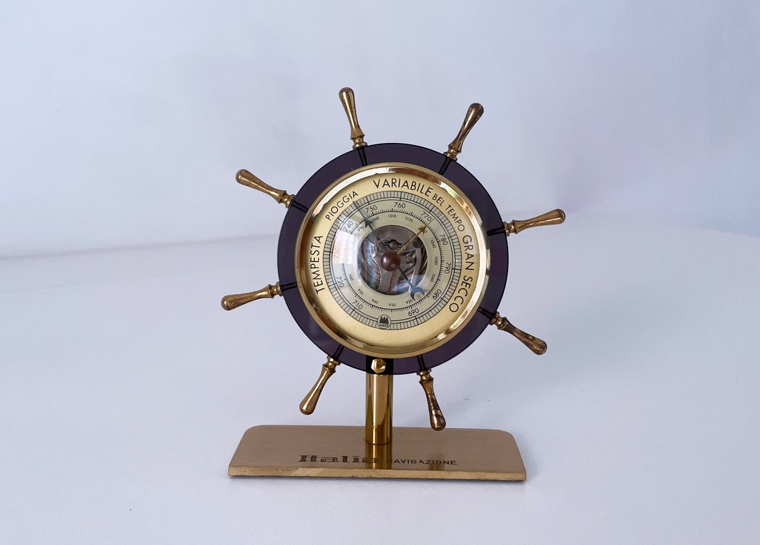 1980's Italian 'ships Wheel' Desk Barometer Manufactured by Huger - Etsy