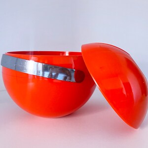 1970's Ball-shaped 'stella' Orange Ice Bucket by Paolo Tilche for ...