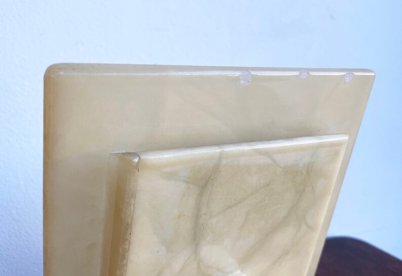 Art Deco Italian White Alabaster Picture Frame 17 X 15 Cm - Etsy