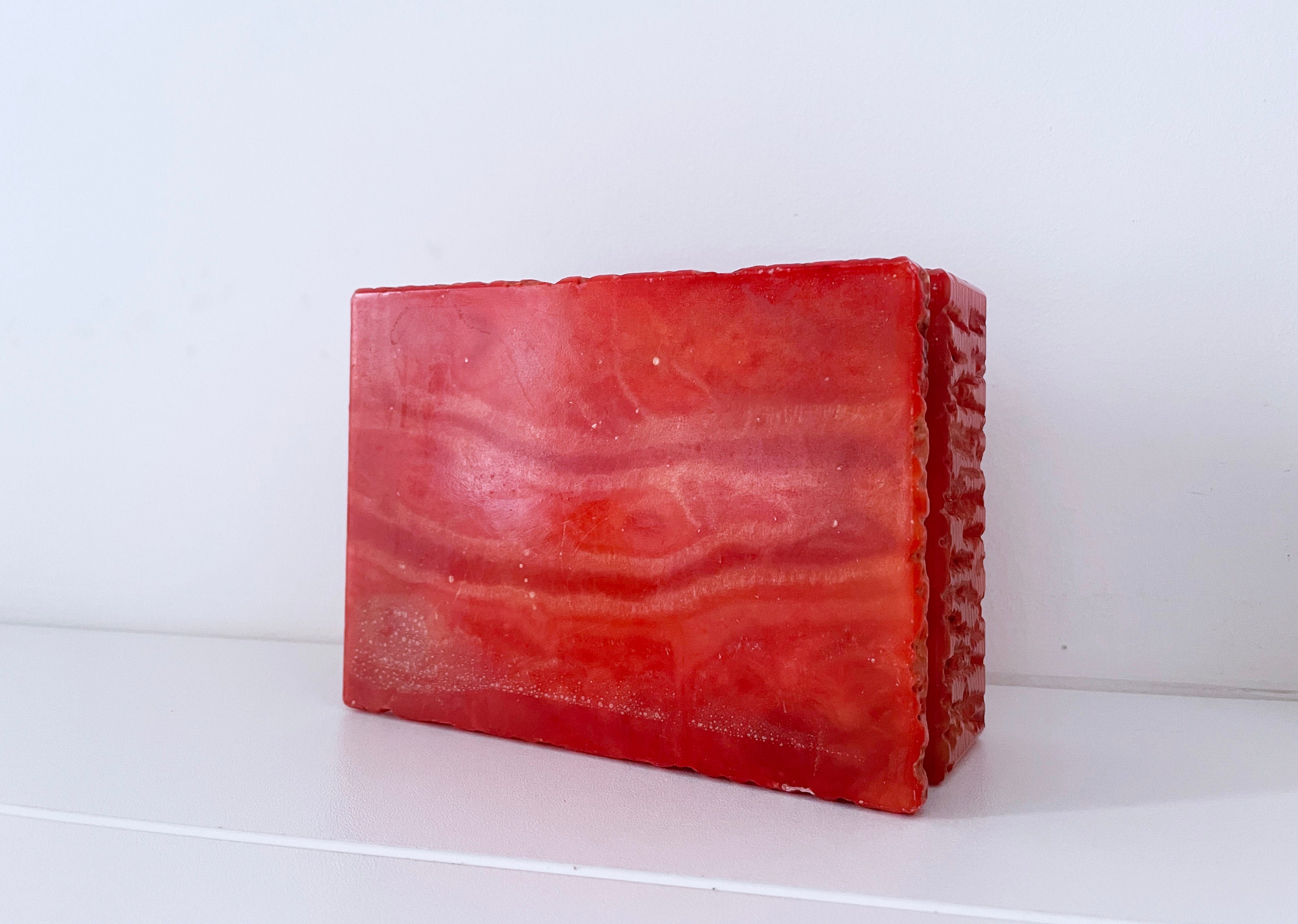 1960's Genuine Italian Coral Red Alabaster Trinket / Jewellery Box - Etsy