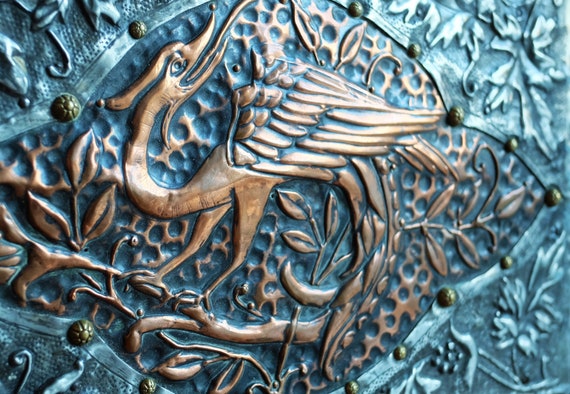 Arts & Crafts Box Hand-Crafted Metal, Copper, Brass w… - Gem