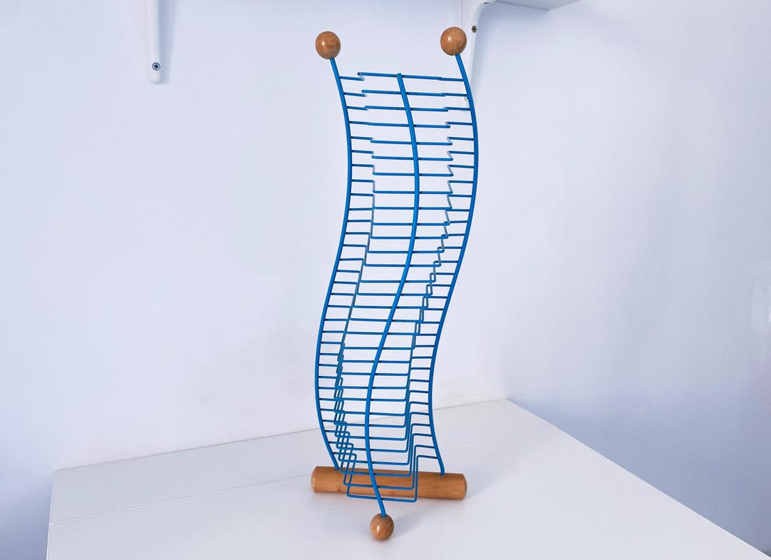 1980's Wavy Metal Wire CD Tower Rack - Etsy UK
