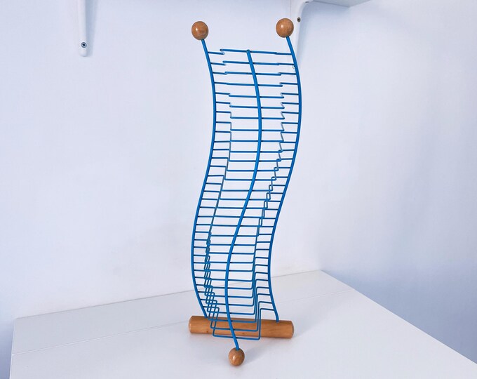 1980's Wavy Metal Wire CD Tower Rack - Etsy