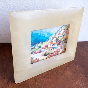 Art Deco Italian White Alabaster Picture Frame 16 X 14 Cm - Etsy