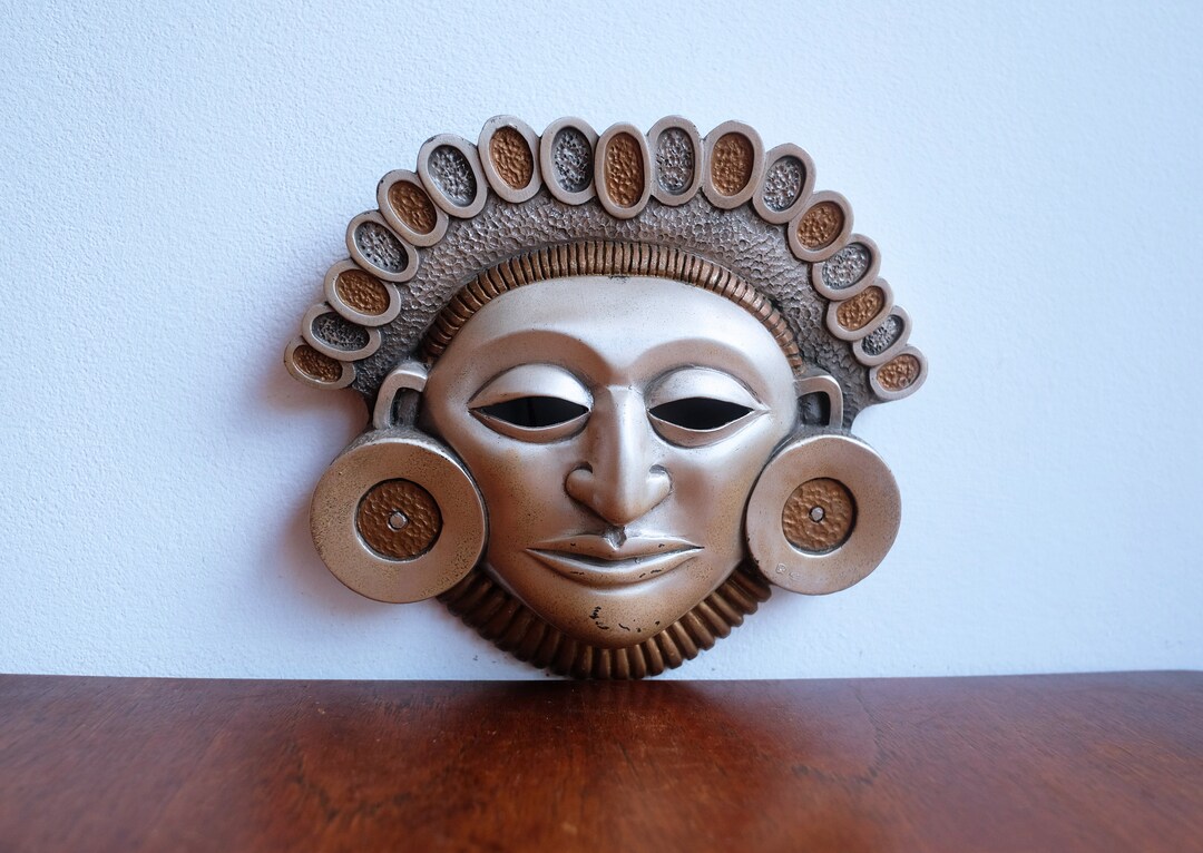 1960's Italian Midas Silver Wall Mask of an Ancient Mayan Figure - Etsy UK