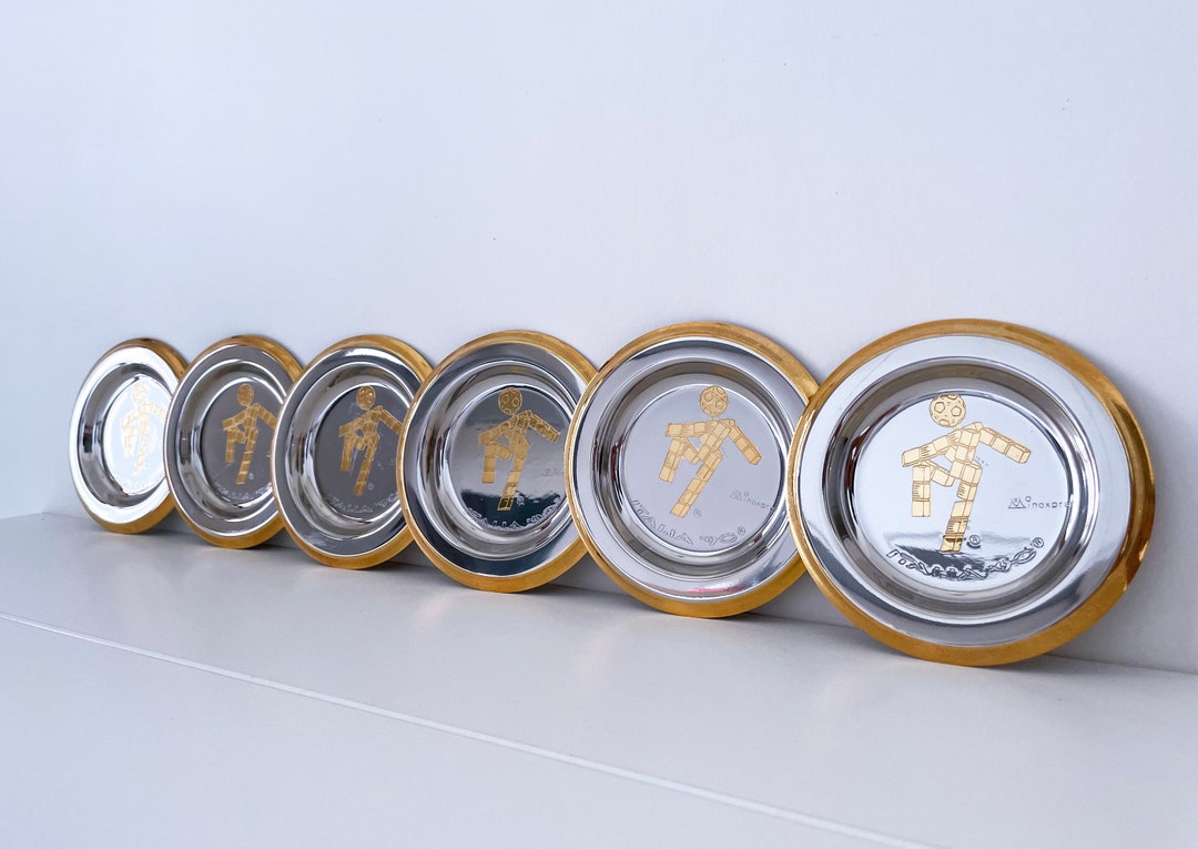 1990's Fifa World Cup ITALIA 90 Mascot Ciao Stainless Steal Coasters by ...