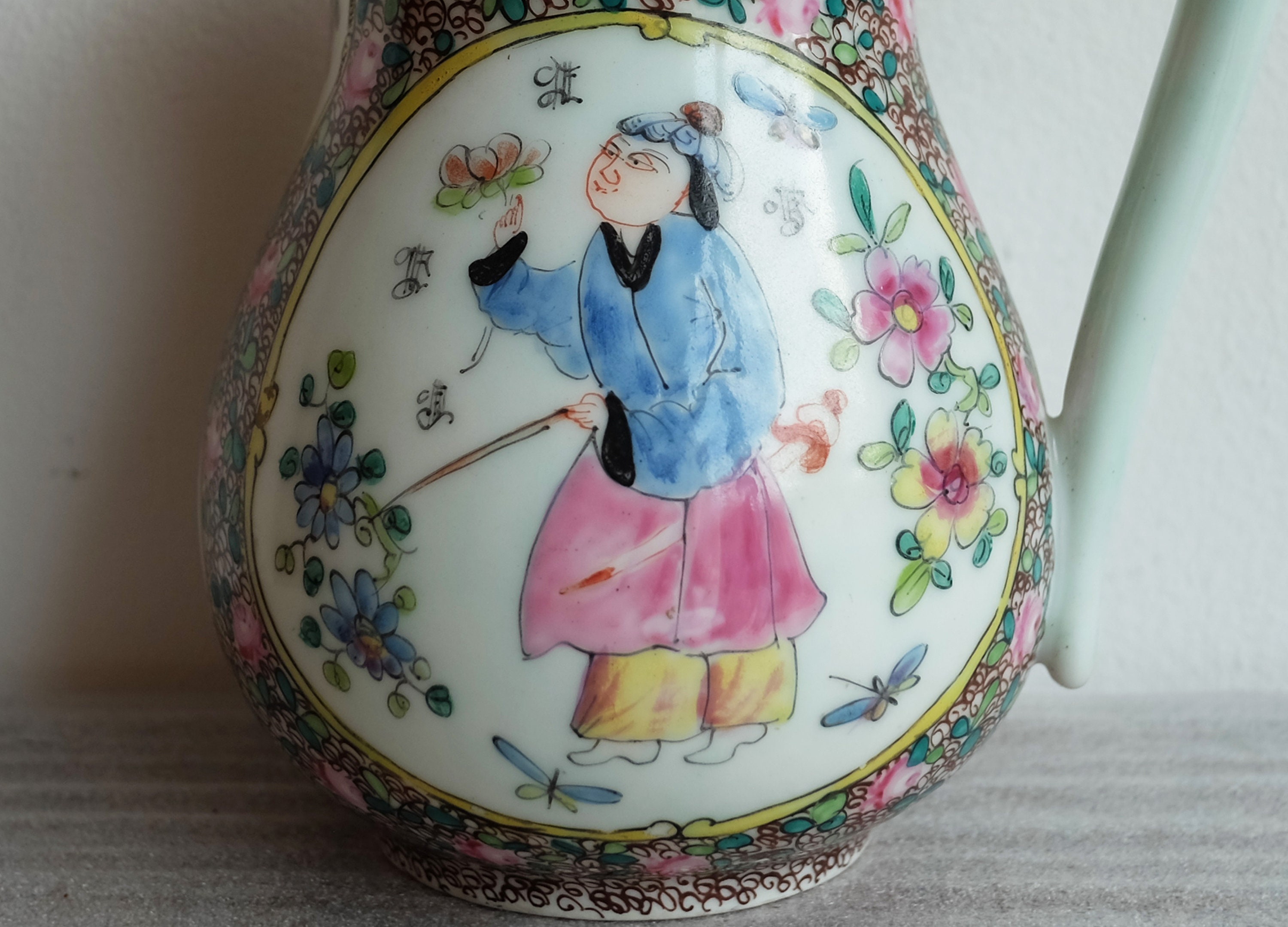 1920's Chinese Rose Medallion Jug - Etsy