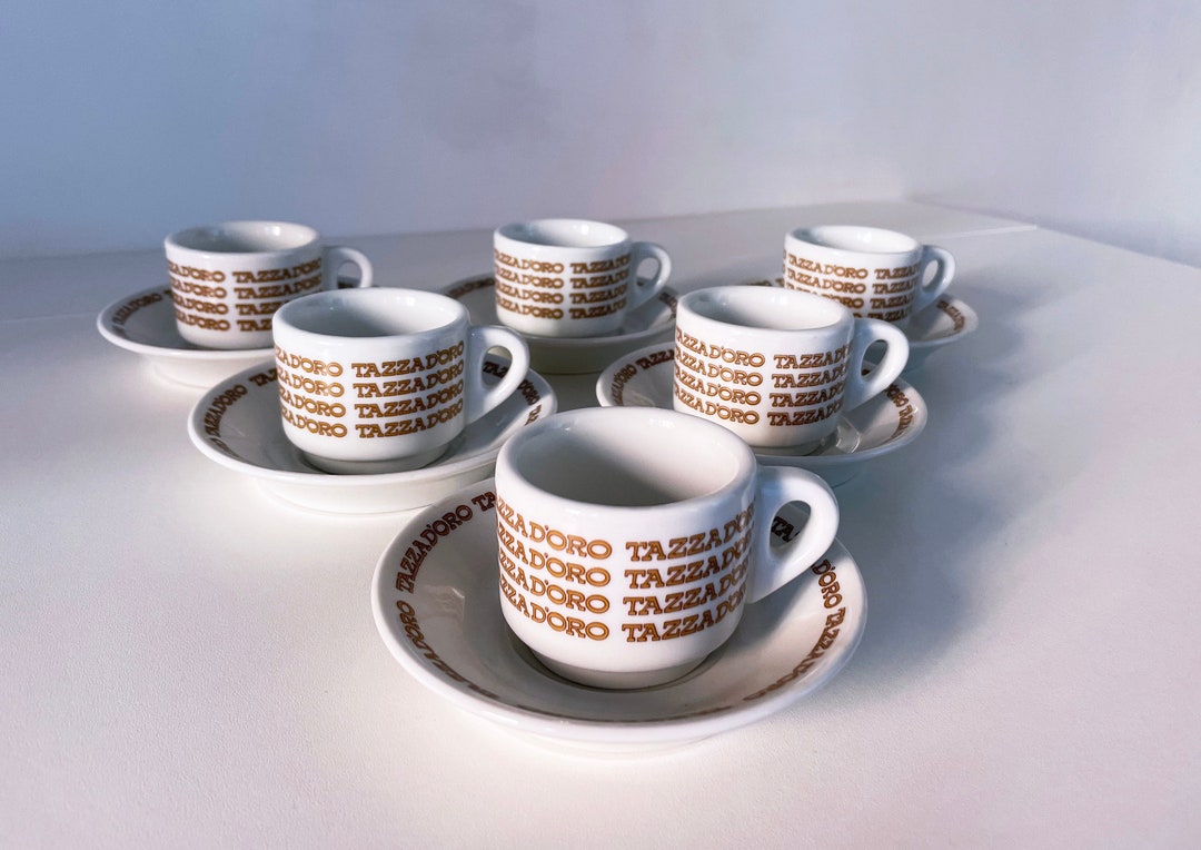 1980's Italian "tazza D'oro" Porcelain Espresso Cups and Saucers by ...
