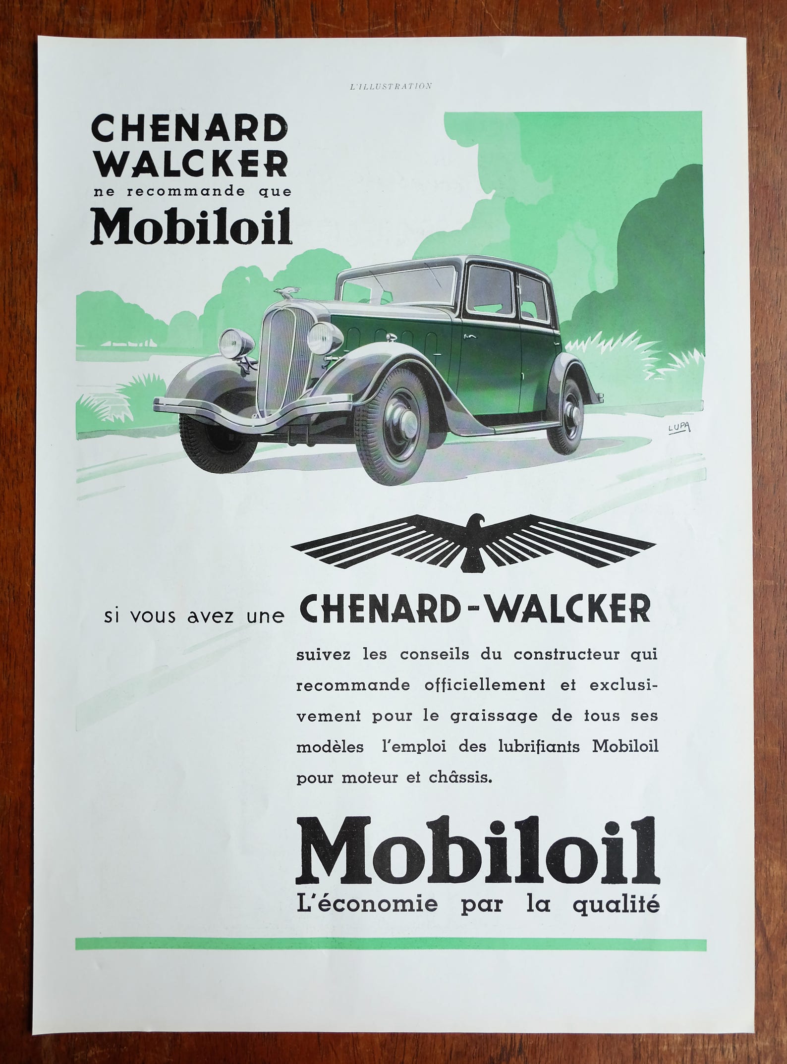 MOBILOIL 1930's Original Poster - French Illustration Magazine ...