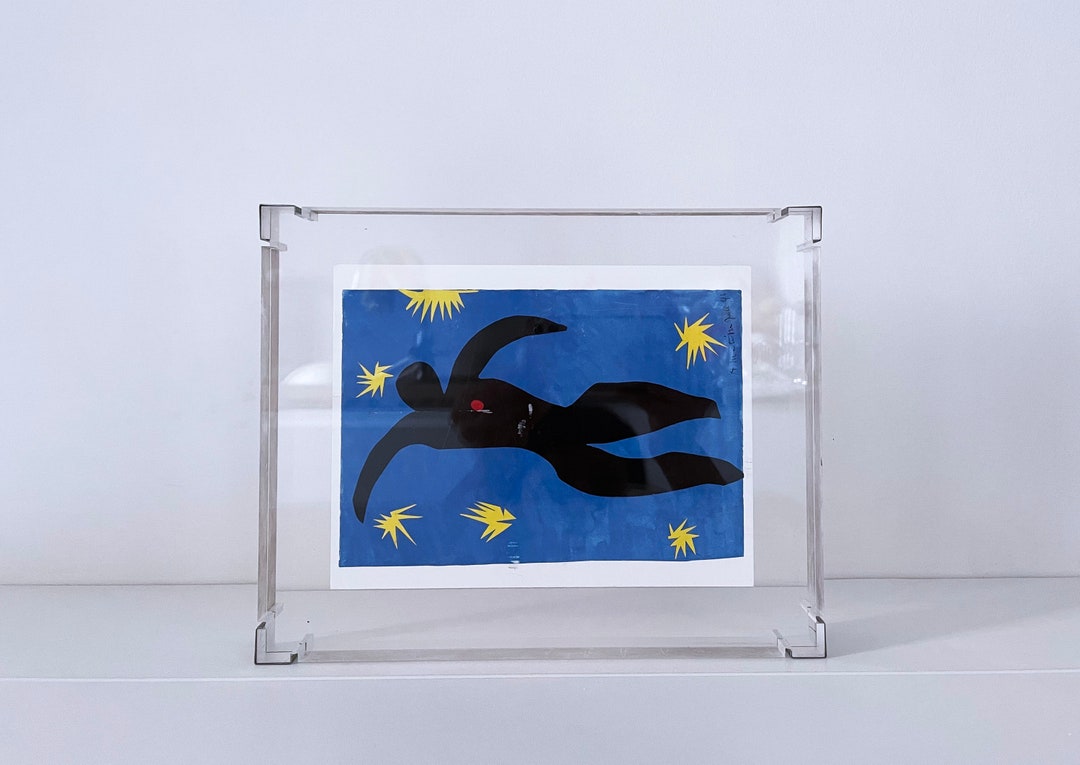 1960's Mid Century Clear Lucite Block Photo Frame - Etsy