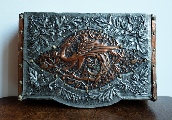 Arts & Crafts Box Hand-Crafted Metal, Copper, Brass w… - Gem