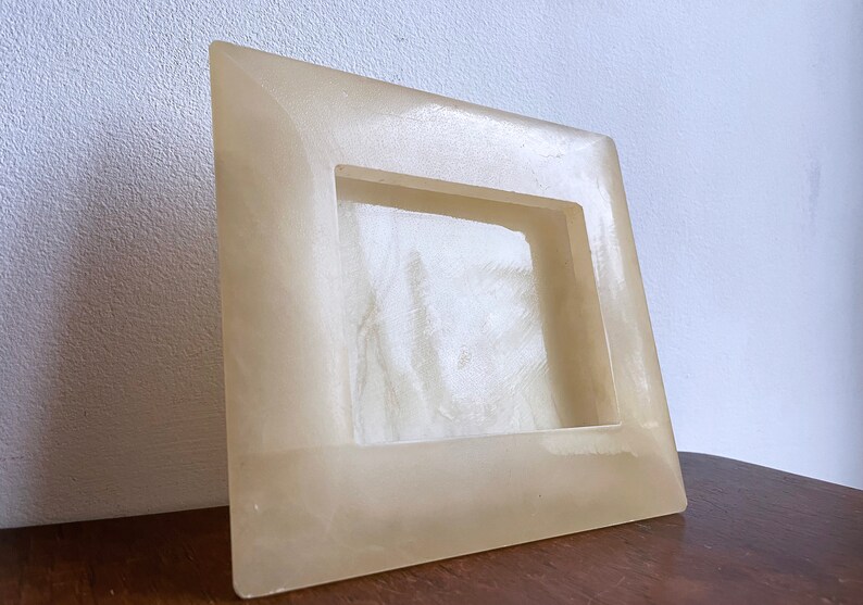 Art Deco Italian White Alabaster Picture Frame 16 X 14 Cm - Etsy