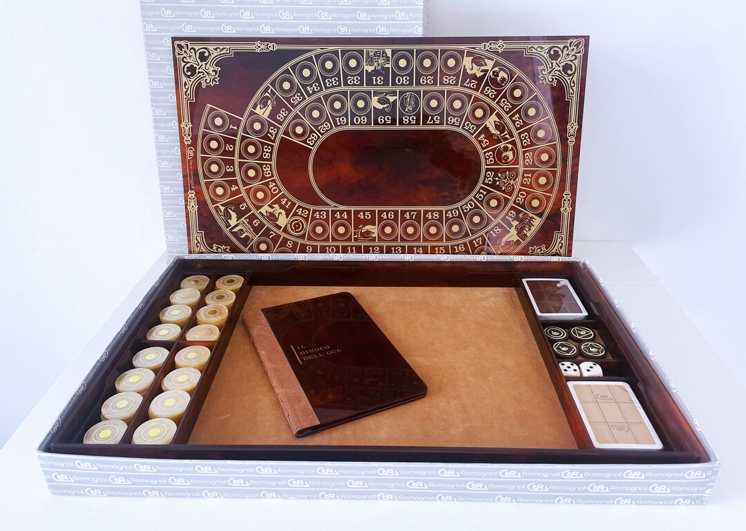 1970's Italian Goose Game Set by Renzo Romagnoli in Faux Tortoiseshell ...