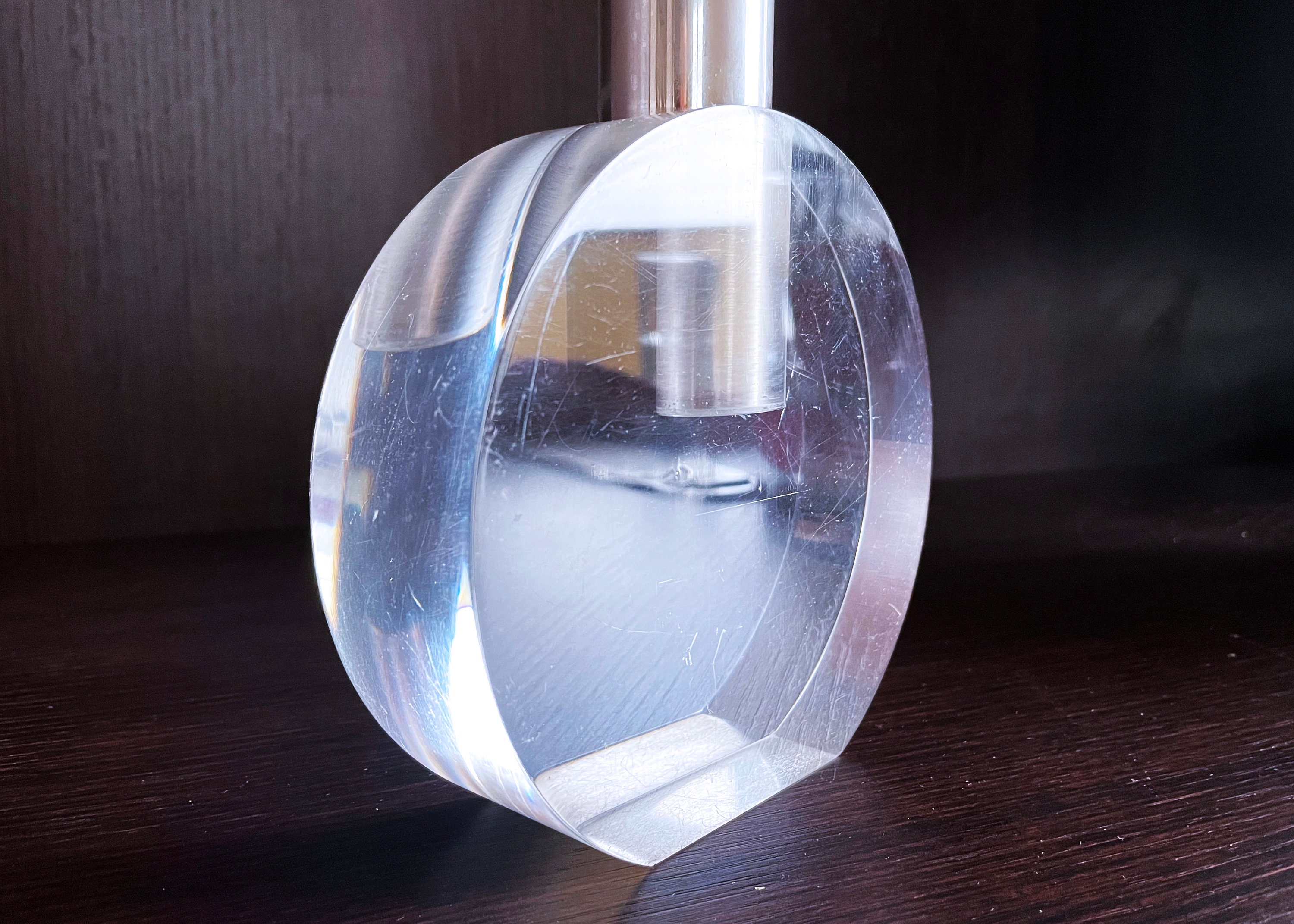 Mid Century Italian Lucite Block With Chrome Tubular Vase - Etsy