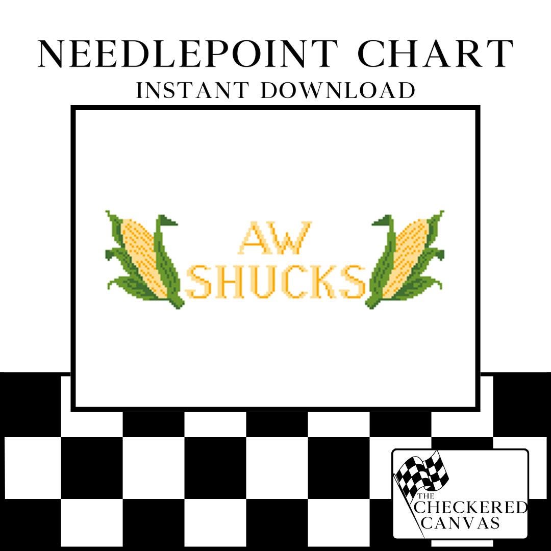 Aw Shucks Corn Needlepoint Canvas Chart - Etsy