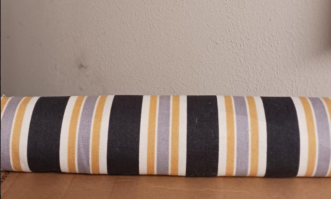 Cedar Filled Door Draft Stopper, Draft Snake, Draft Dodger Stripe Black ...