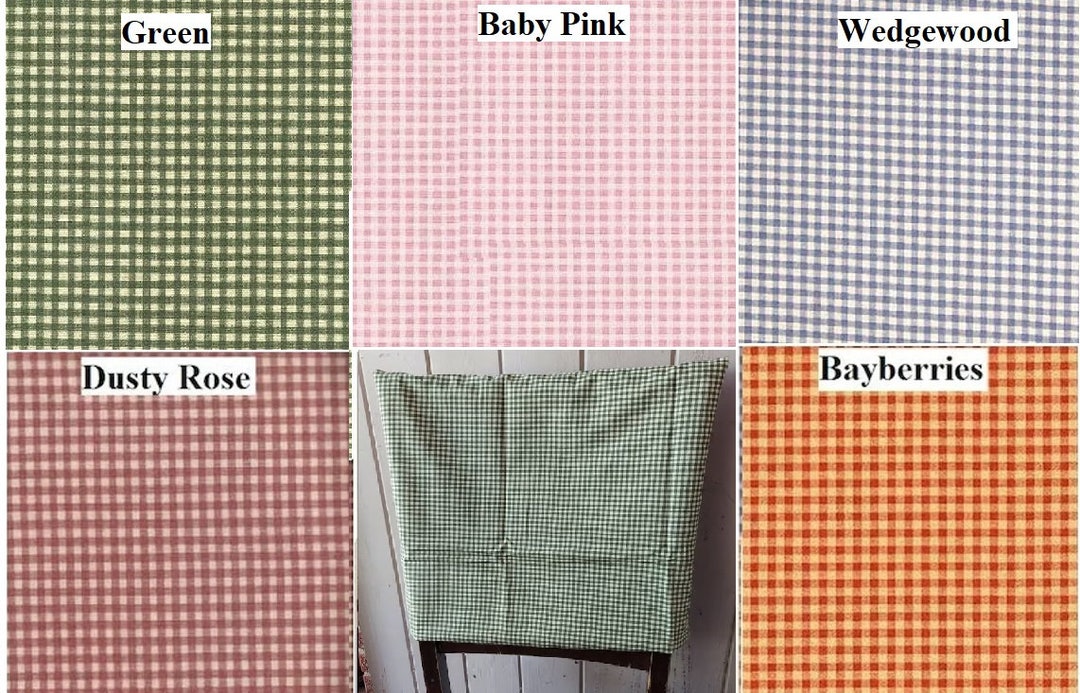 Cheerful Check, Chair Back Cover Caps Chair Back Topper With the Chosen ...