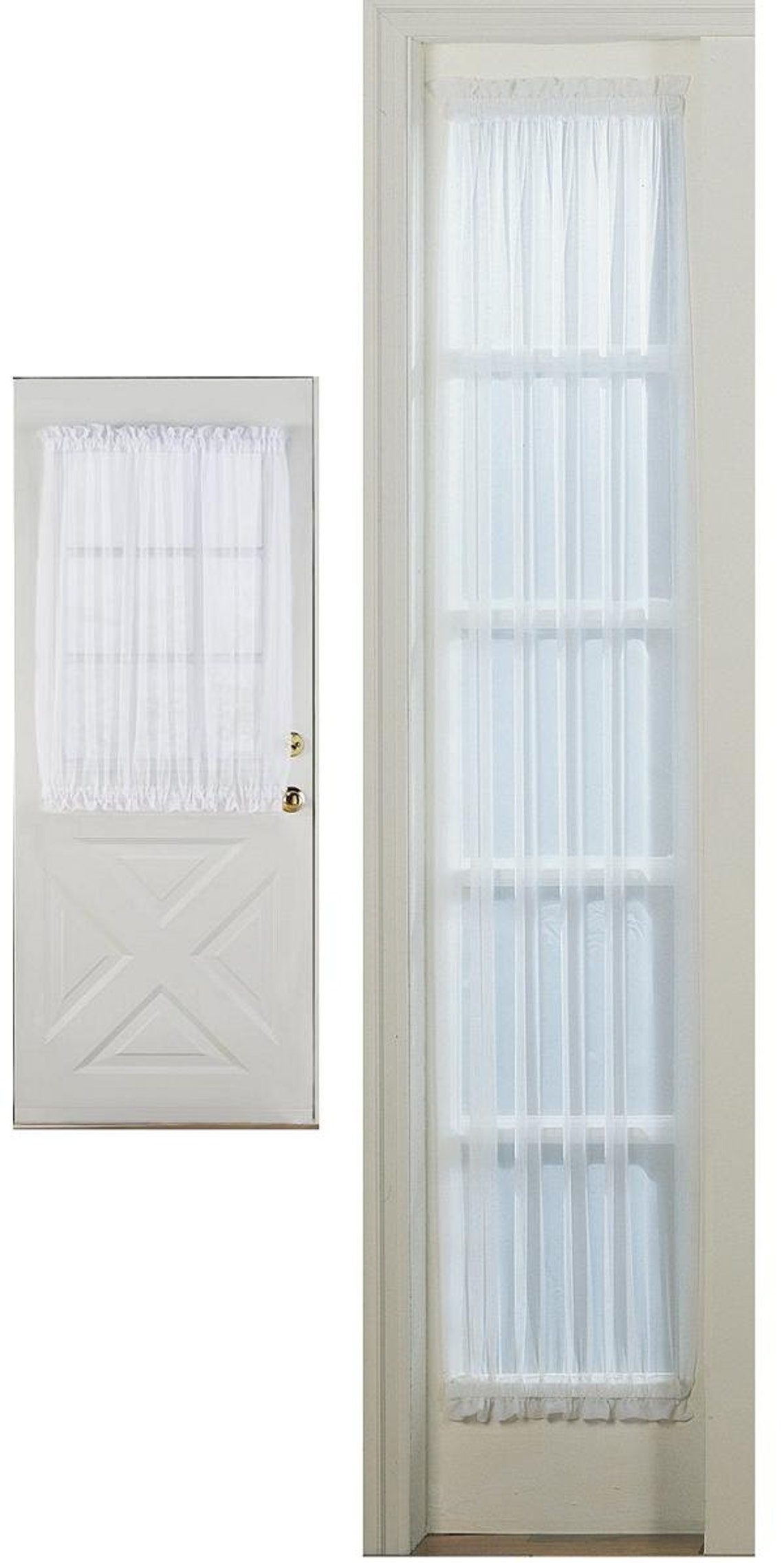 Voile/batiste Sheer WHITE Curtain Drape for Sidelight Window - Etsy
