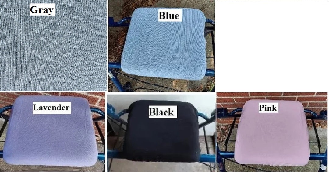 Stretchable Fabric Cover STANDARD Rollator Walker Seat, Gray Black Pink ...