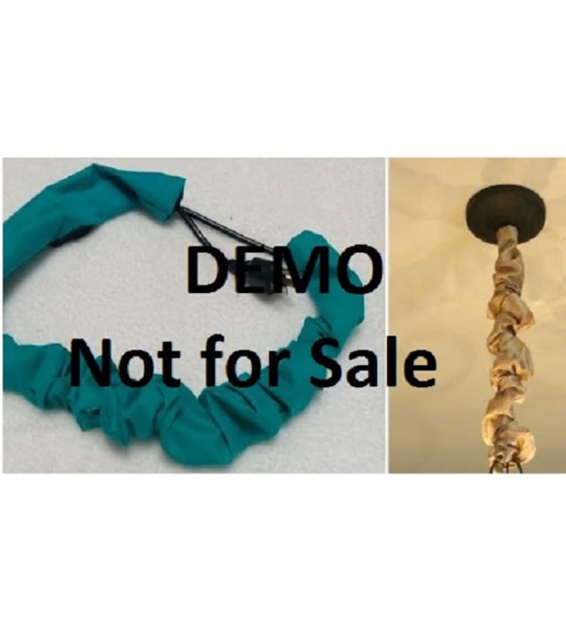 Burlap Fabric Cover Chandelier Lamp Chain Cable Cord Made to Order - Etsy