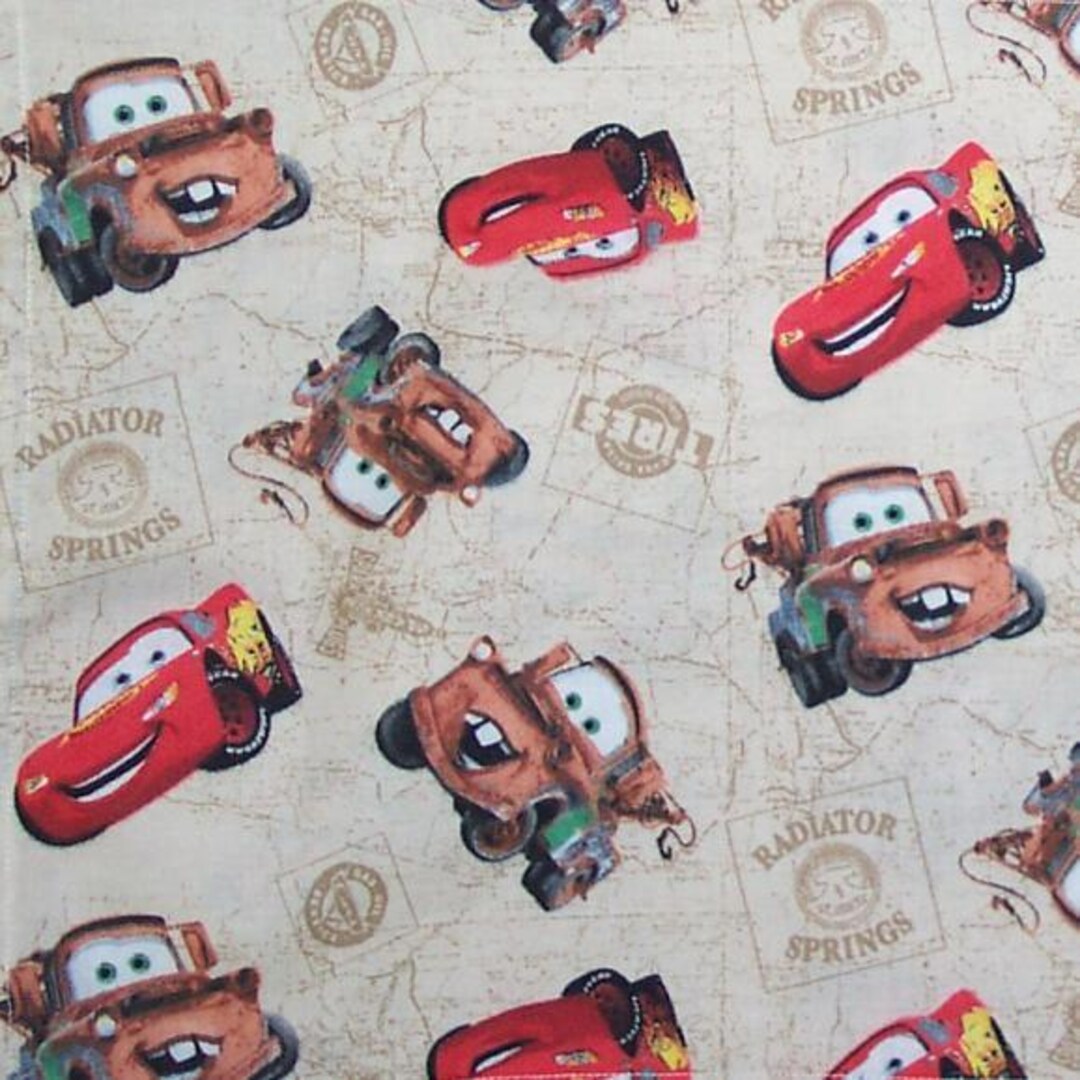 Window Curtain Valance Disneypixar© Cars on Tan Map - Etsy