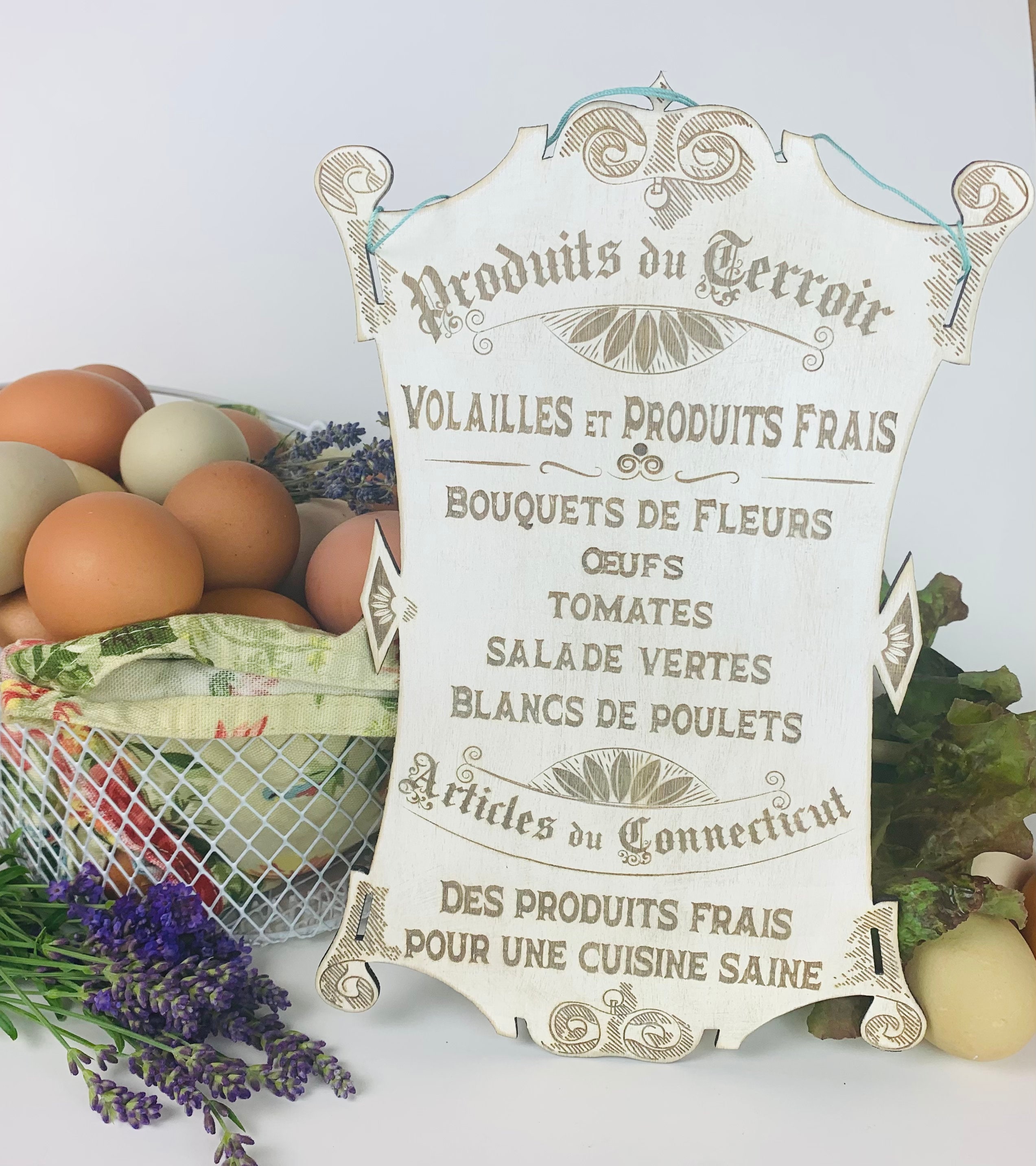 French Country Kitchen Sign, Wood Signs for Home, Farmhouse Home Decor ...