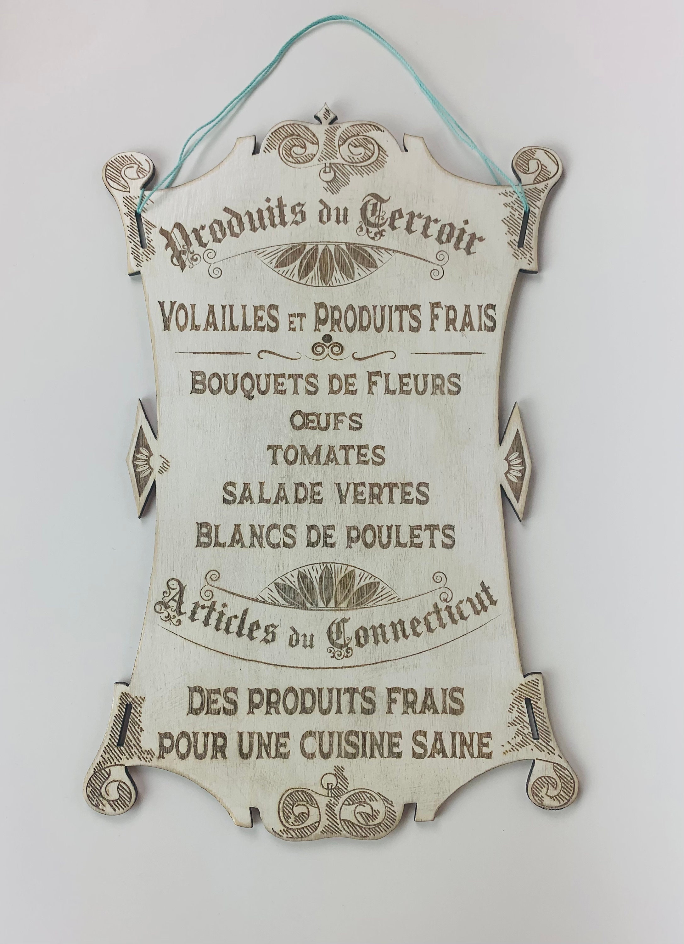 French Country Kitchen Sign, Wood Signs for Home, Farmhouse Home Decor ...