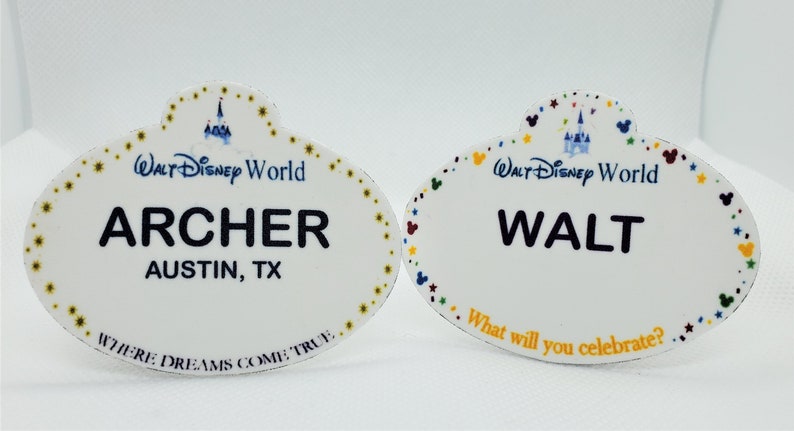 Custom Disney Name Tag- Resin Cast Member Badge | Personalized Disney ...