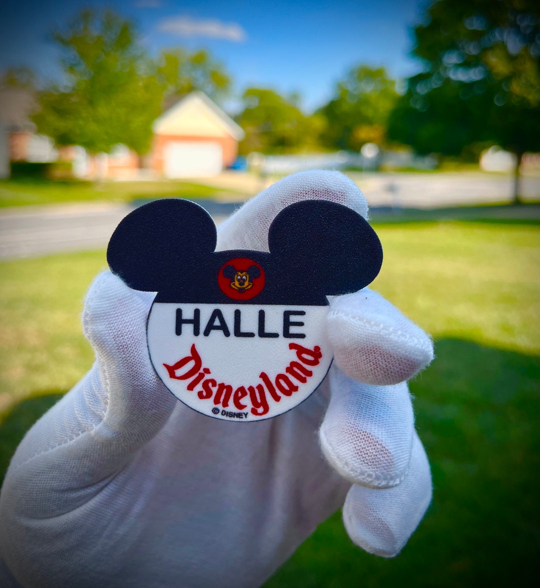 Customized Disneyland Name Tag, Disneyland Lapel Pin, Disneyland Badge ...