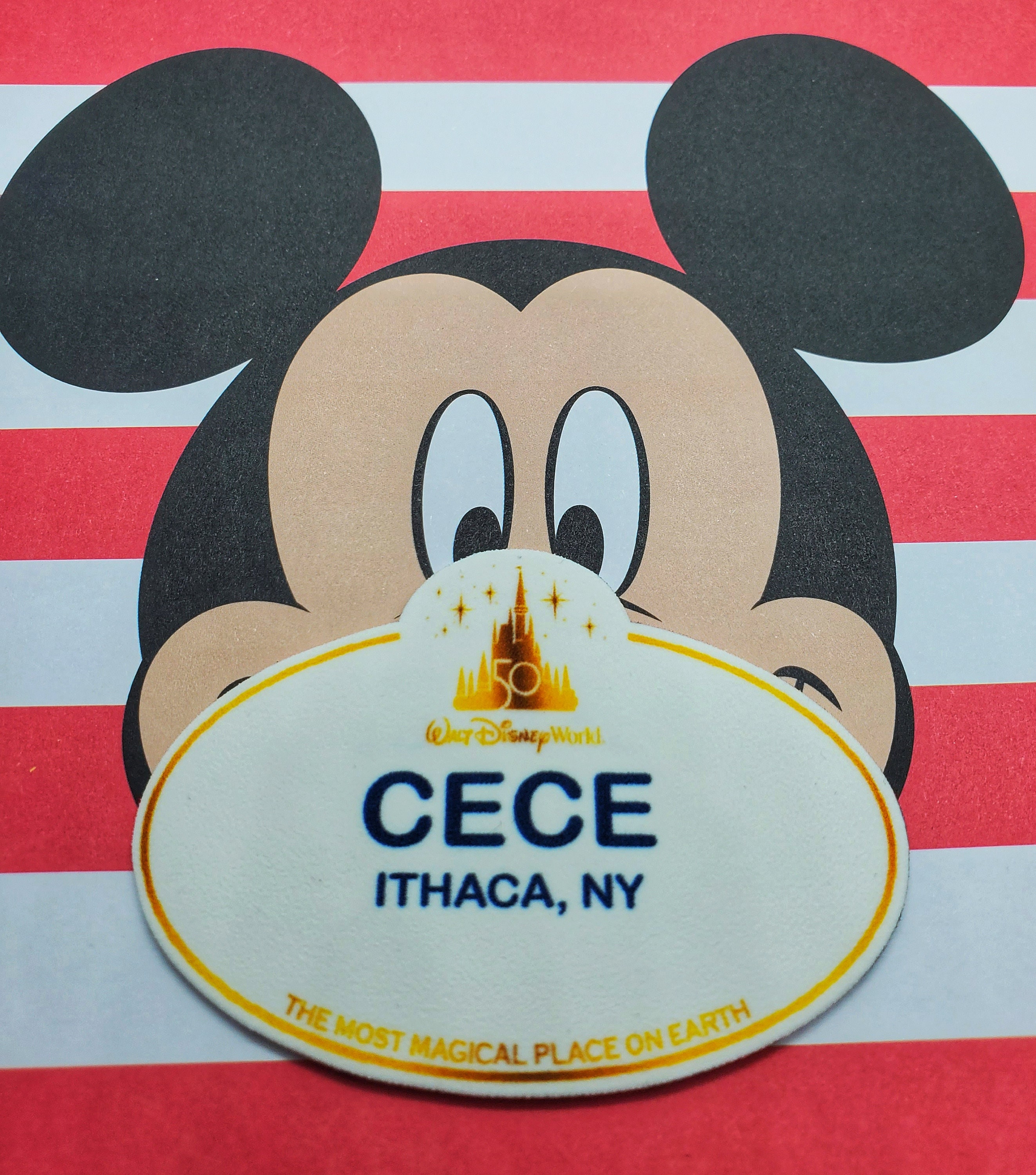 Customized Disney World Cast Member 50th Anniversary Name Tag - Etsy