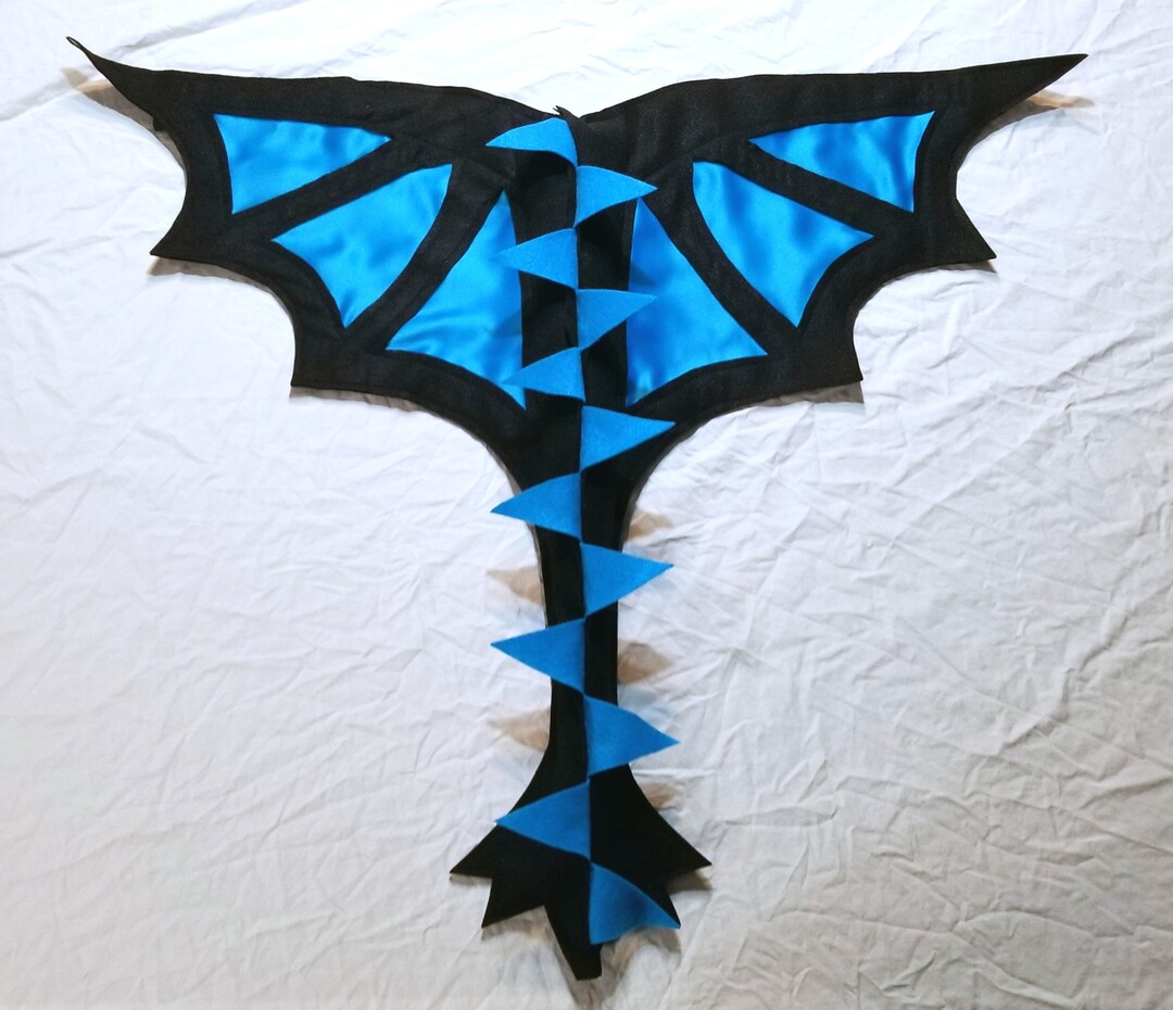 Dragon Wings & Tail Basic Black Teal Kids Age 1 to Adult - Etsy