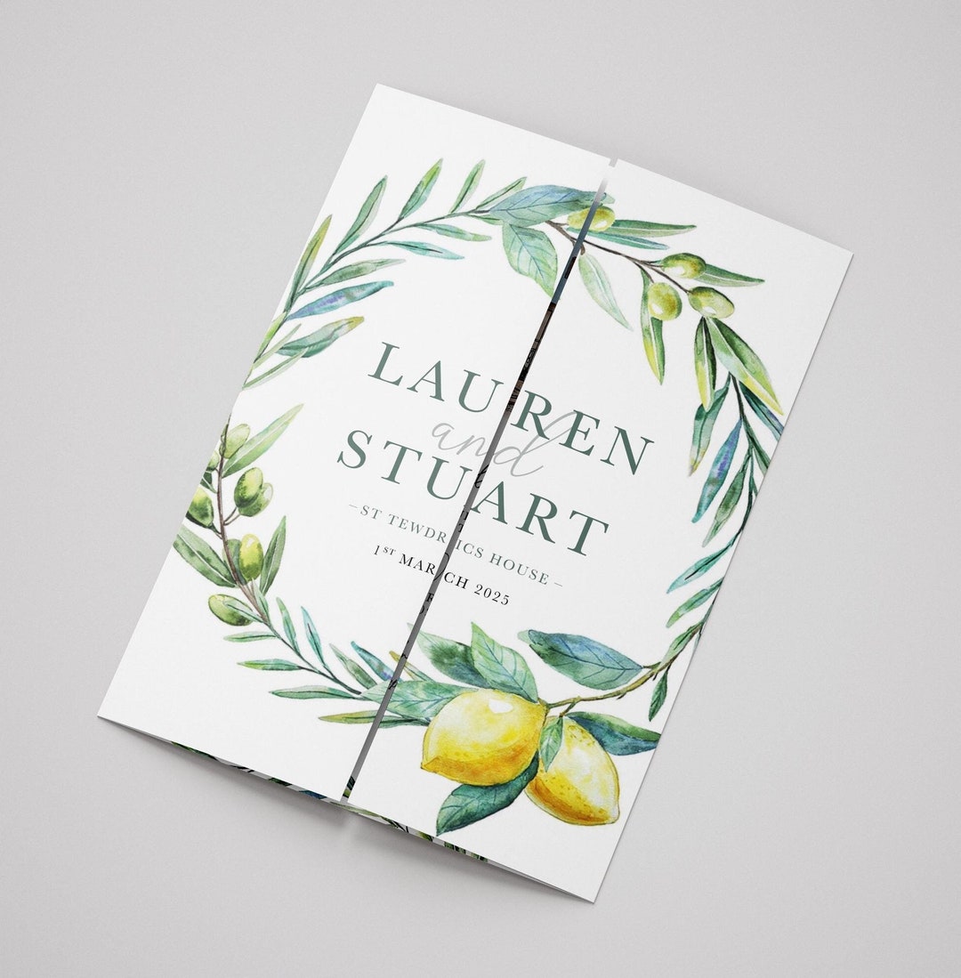 Printed Gatefold Wedding Invitation, Bespoke Watercolour Venue Painting ...