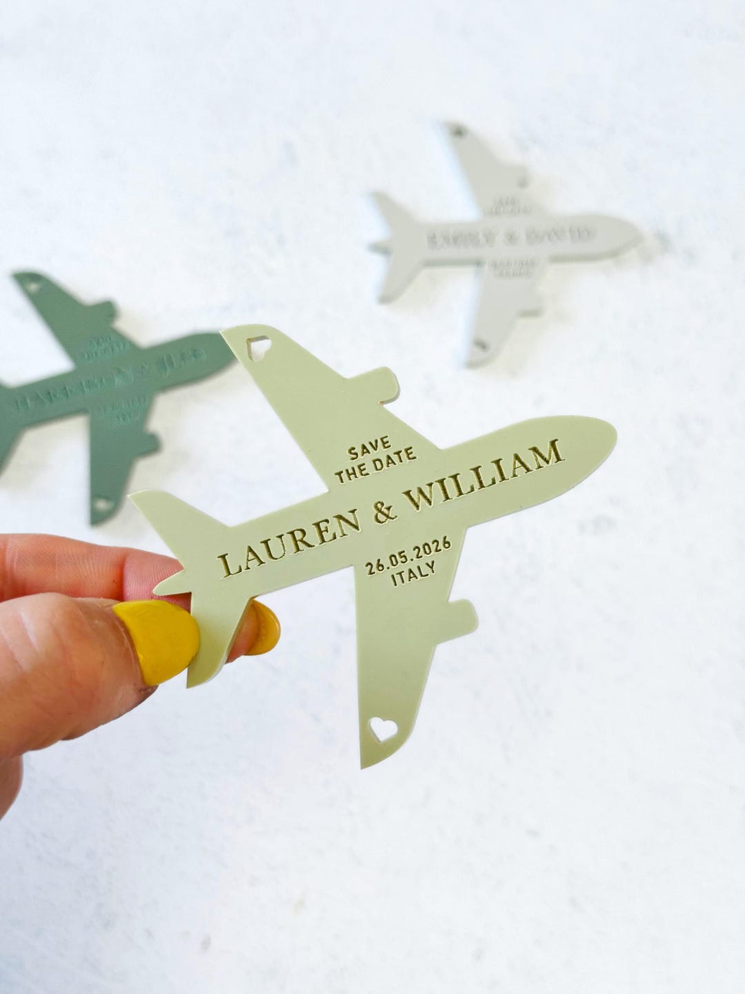 Aeroplane Fridge Magnet SAVE THE DATE Destination Abroad Wedding ...