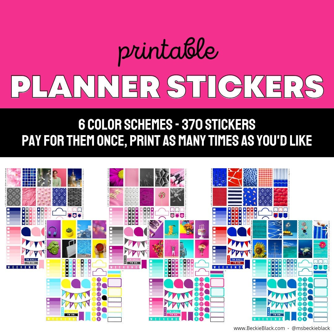 Planner Sticker Bundle (printable) - Etsy